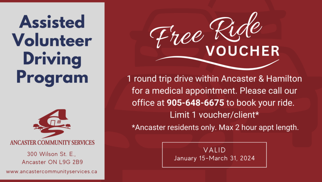 Assisted Volunteer Driving - Ancaster Community Services